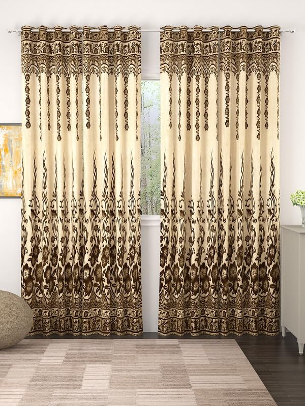 Buy SWIPE WIRE Premium Polyester Blackout Noise Reducing Curtains, 10.5 ...