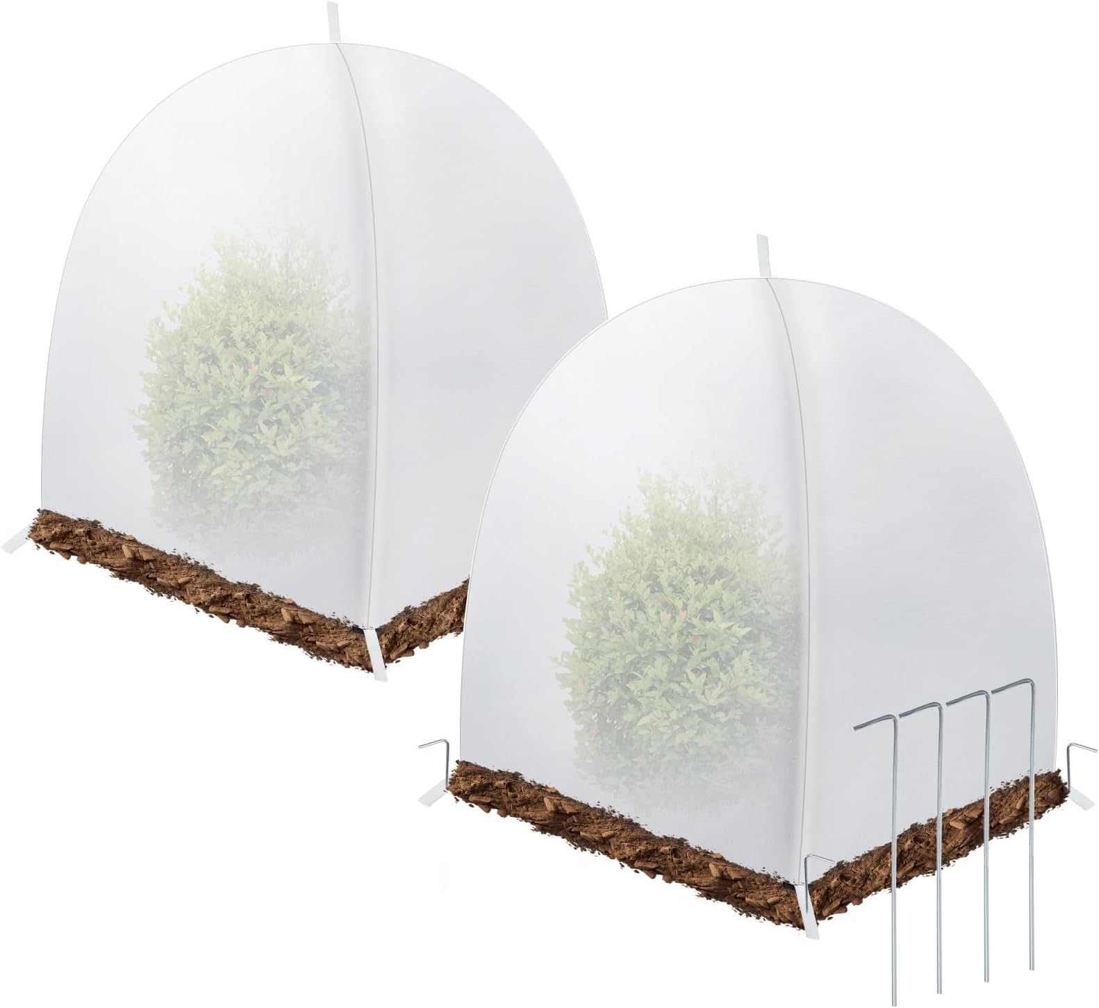 Amazon.com : 2 Pcs Winter Plant Covers with Stakes, Frost Protection ...