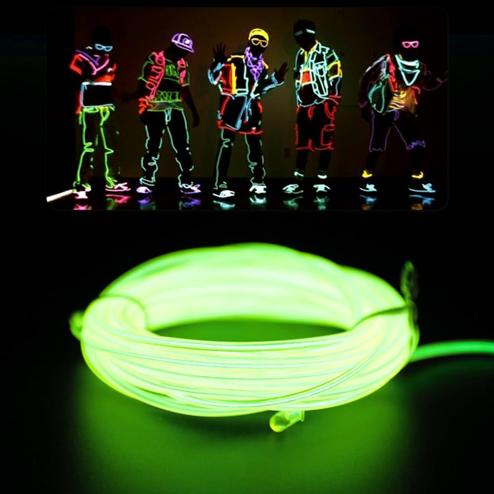 Cable de Luces de Neón EL, Luces LED Flexible, 5m/16ft Tira de Luz ...