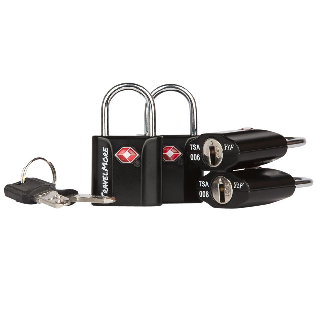 4-Pack TSA Approved Luggage Key Locks for Travel | Suitcase Locks with ...