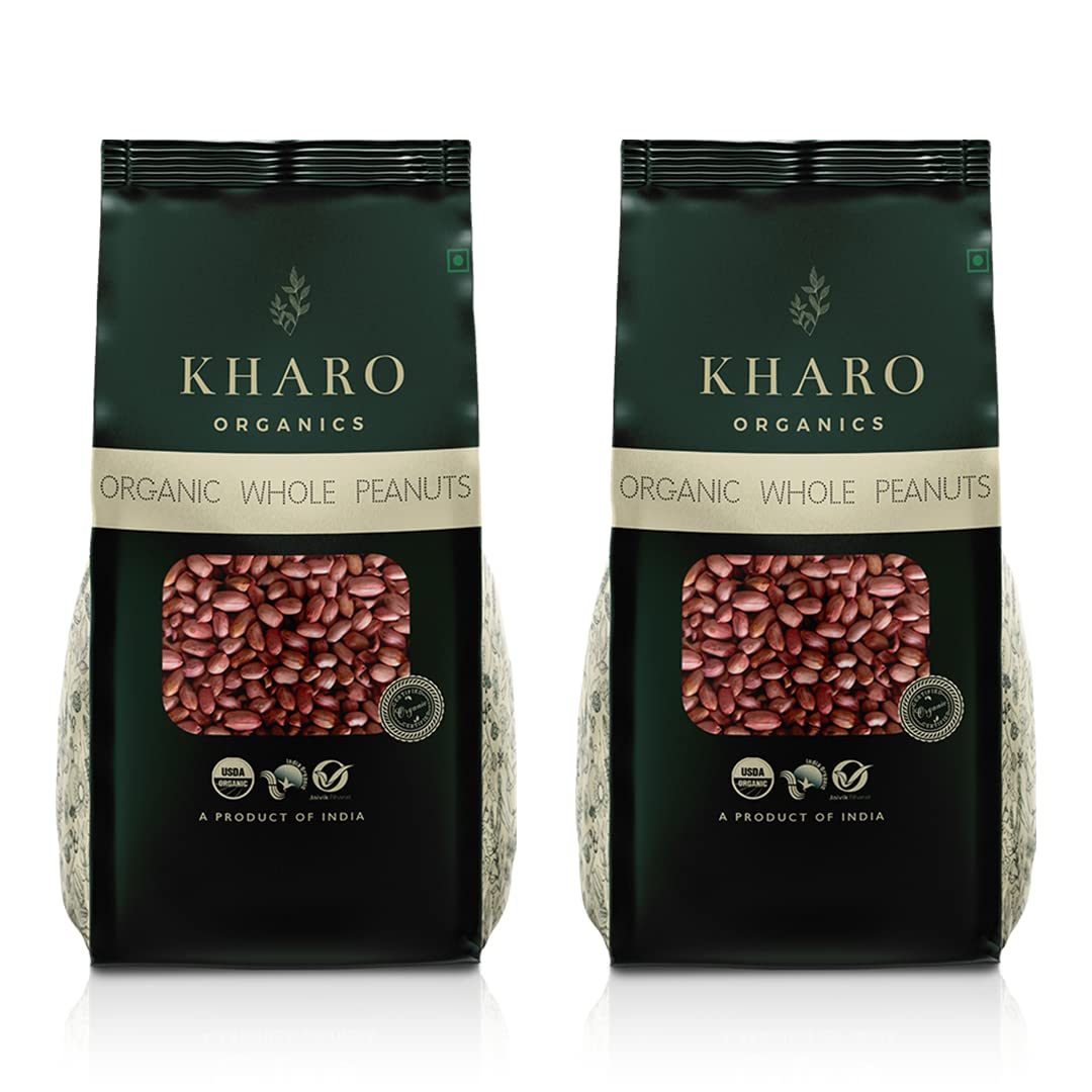 Kharo Organics Organic Raw Peanuts 500 gm, Whole Groundnut Seeds | 100% ...