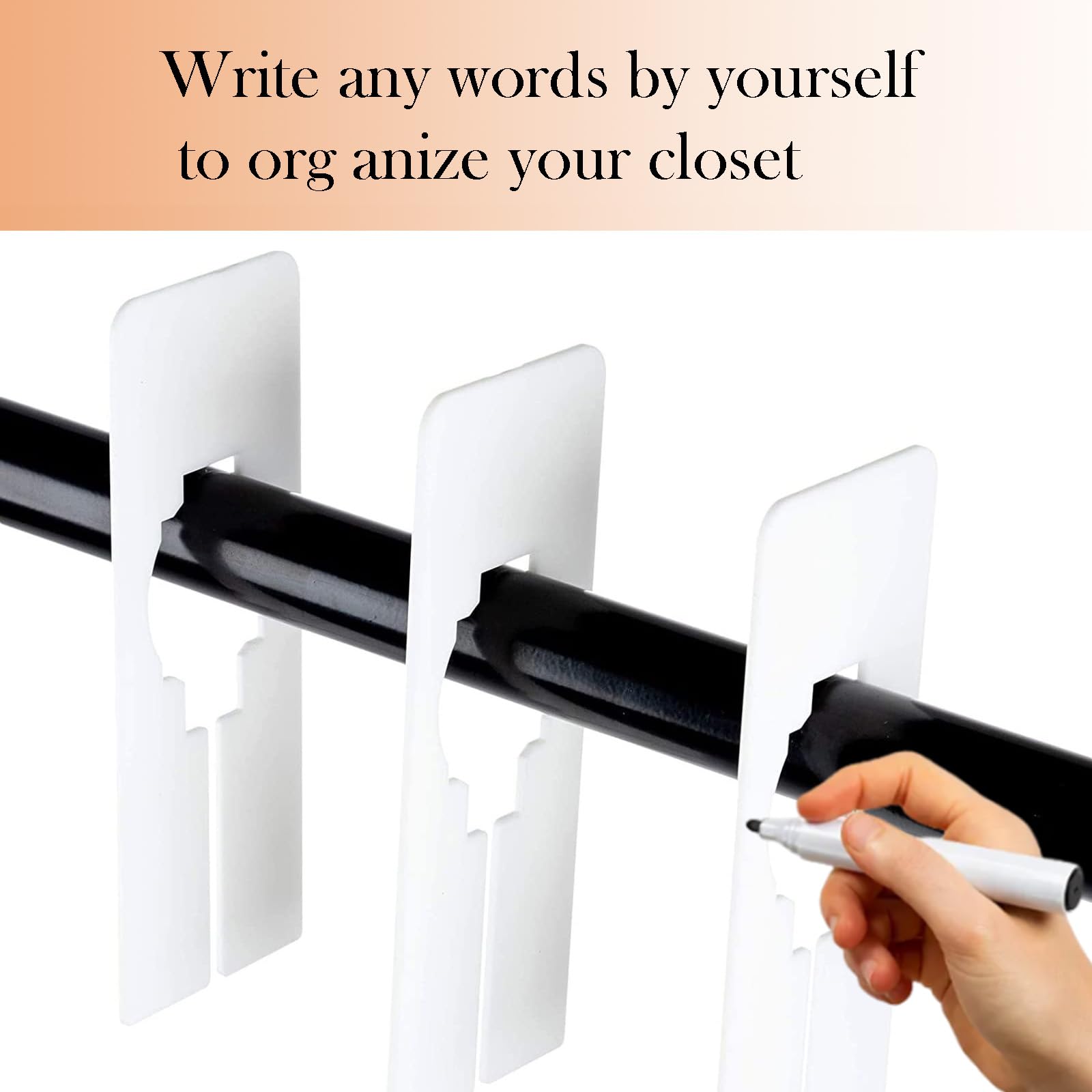 20 PCS Wardrobe Dividers, White Wardrobe Divider, Rectangle Hanger ...