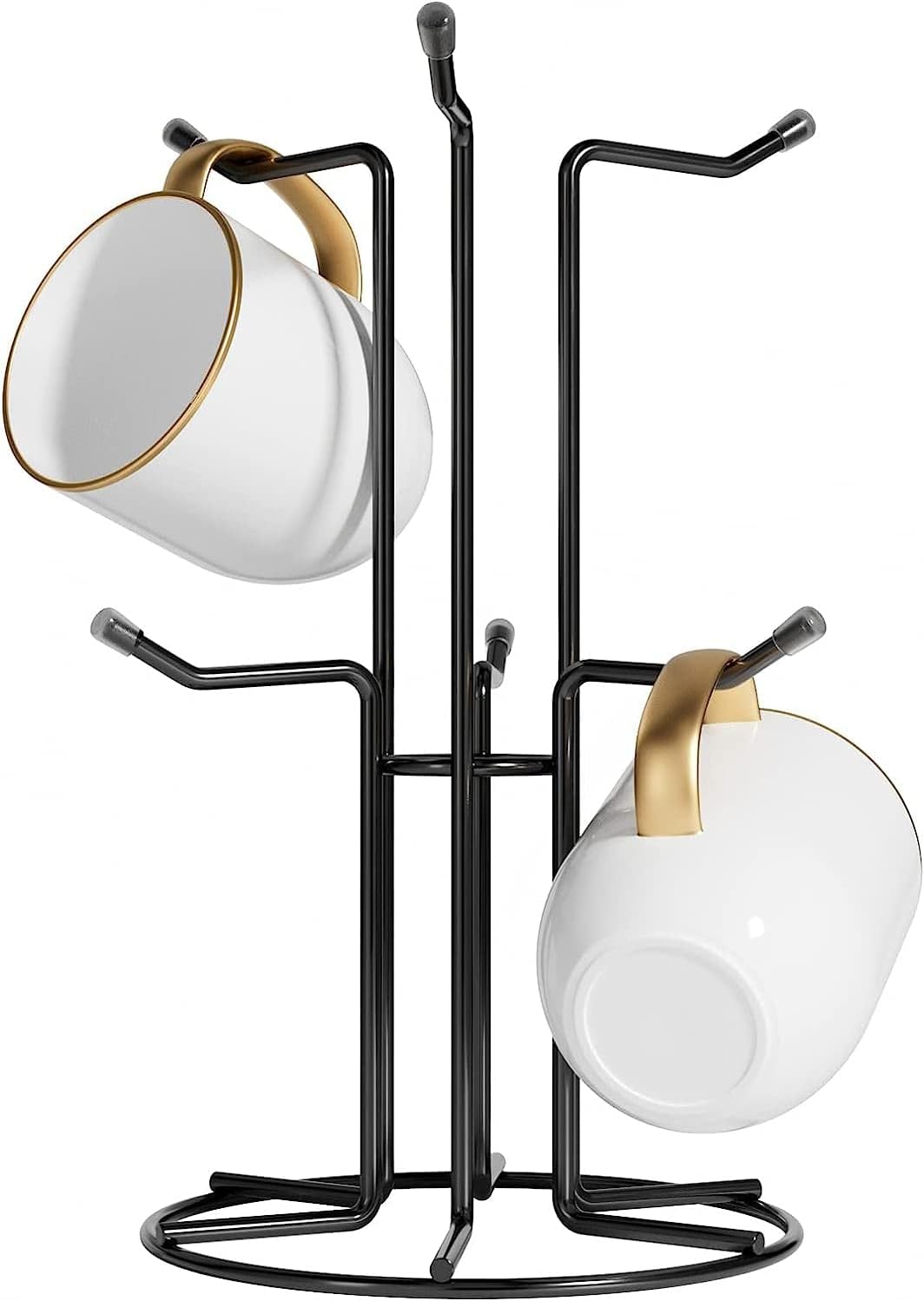 Stylish 6/8 Cup OR Banana Mug Tree Chrome Wire Stand Holder for Home ...