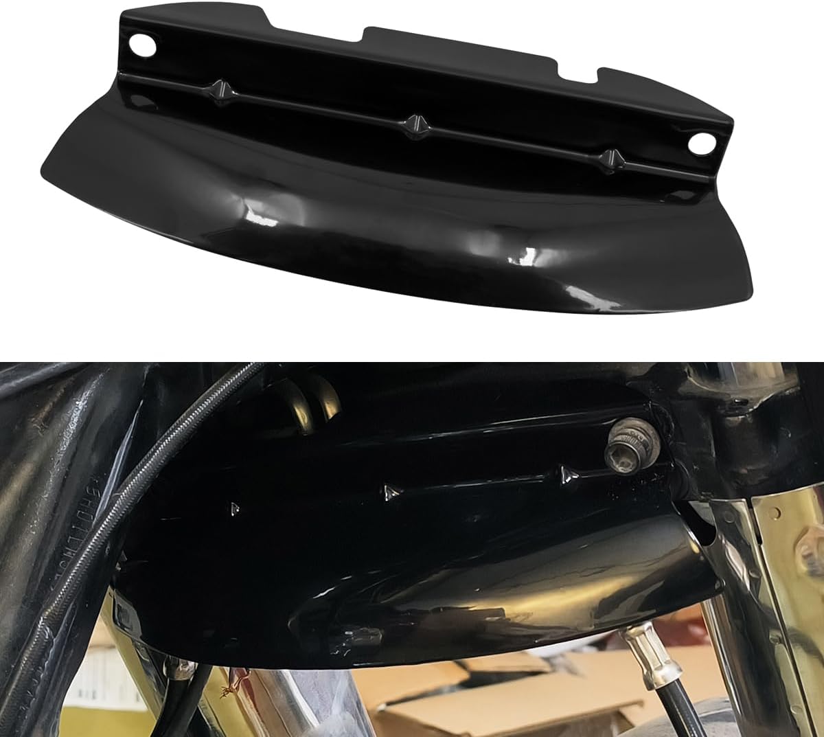 HDBUBALUS Motorcycle Lower Triple Tree Wind Deflector Fit for Harley ...