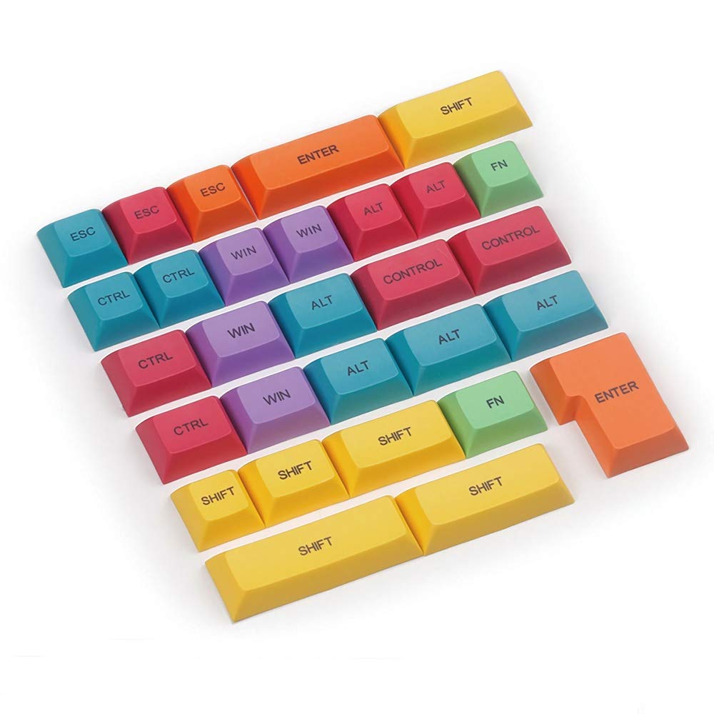 Buy Keyboard keycaps 29PCS DSA Profile Color Dyesub PBT Keycaps Keycap ...