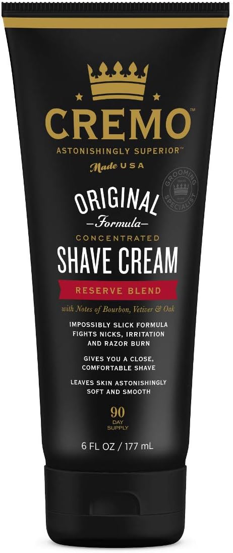 Amazon.com: Cremo Barber Grade Reserve Blend Shave Cream for Cuts and ...