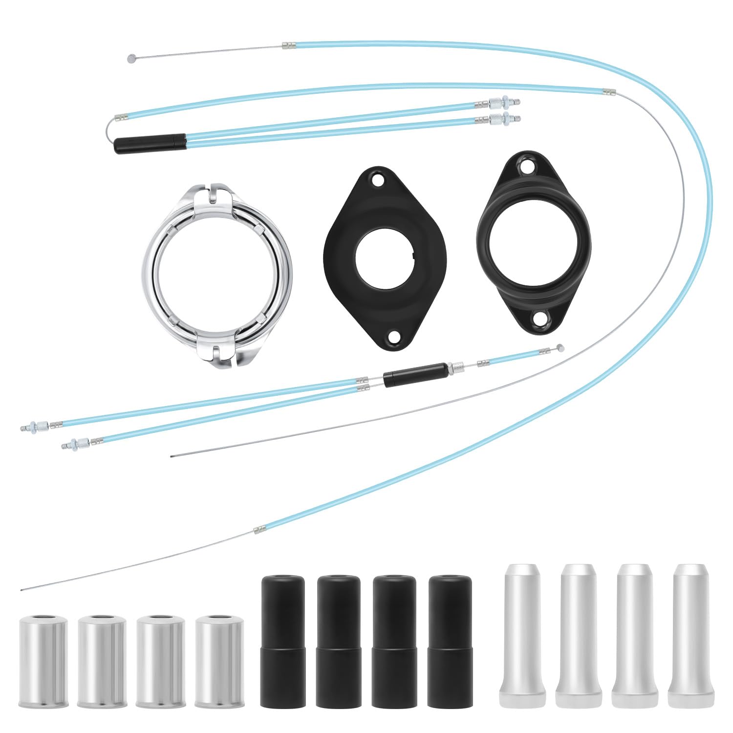 Snapklik.com : BMX Bike Gyro Brake Cables Front+Rear (Upper+Lower)