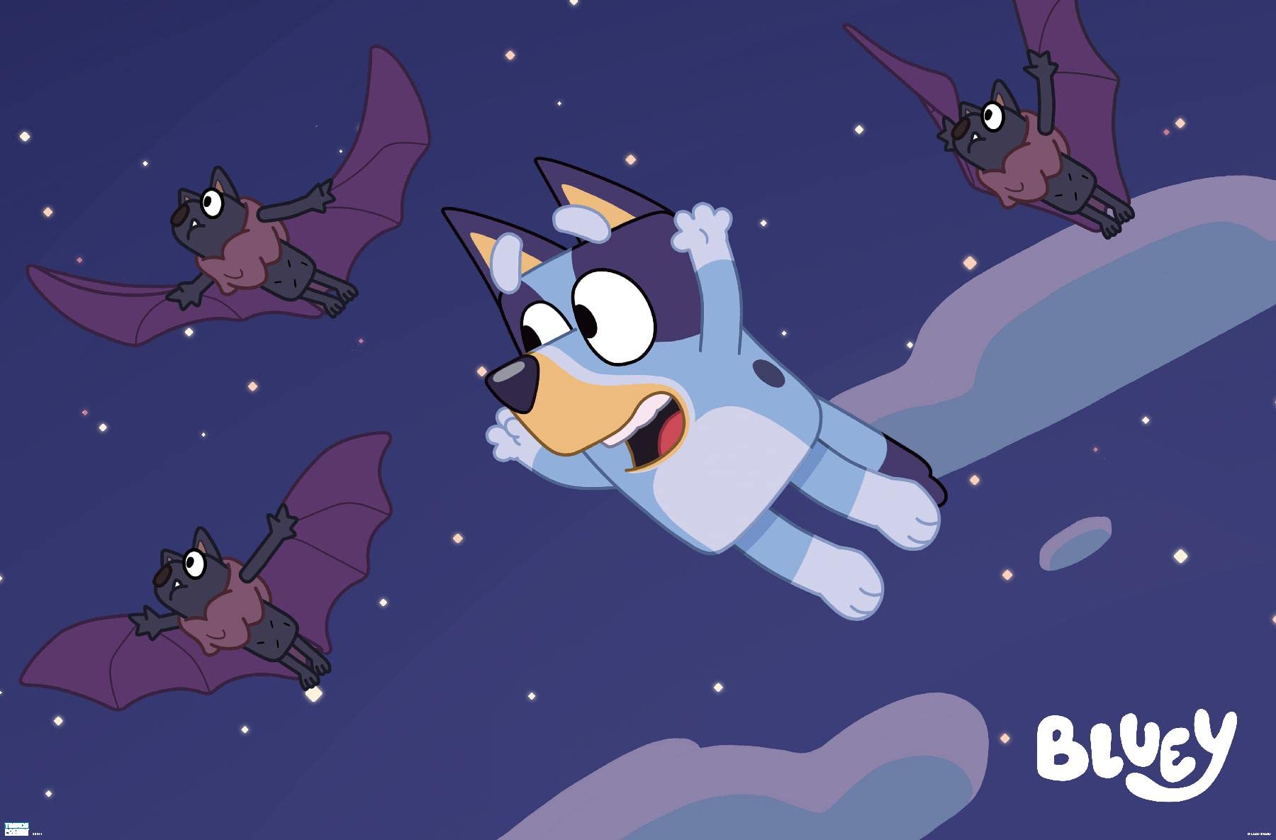 Amazon.com: Trends International Bluey - Bats Wall Poster, 34L x 22.4W ...