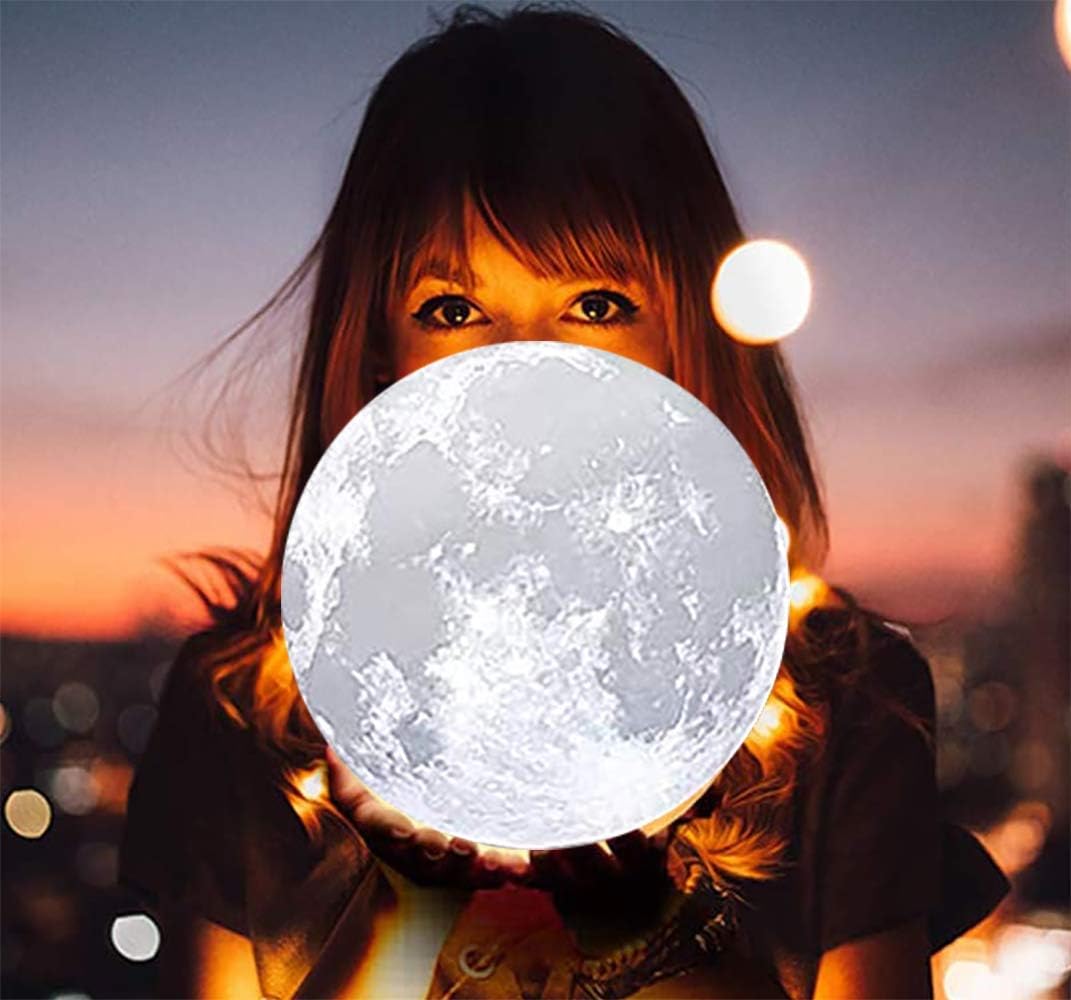 Zulux 3D Moon Lamp – 10” LED Moon Light Lamp Luna Moon Lamp with Remote ...