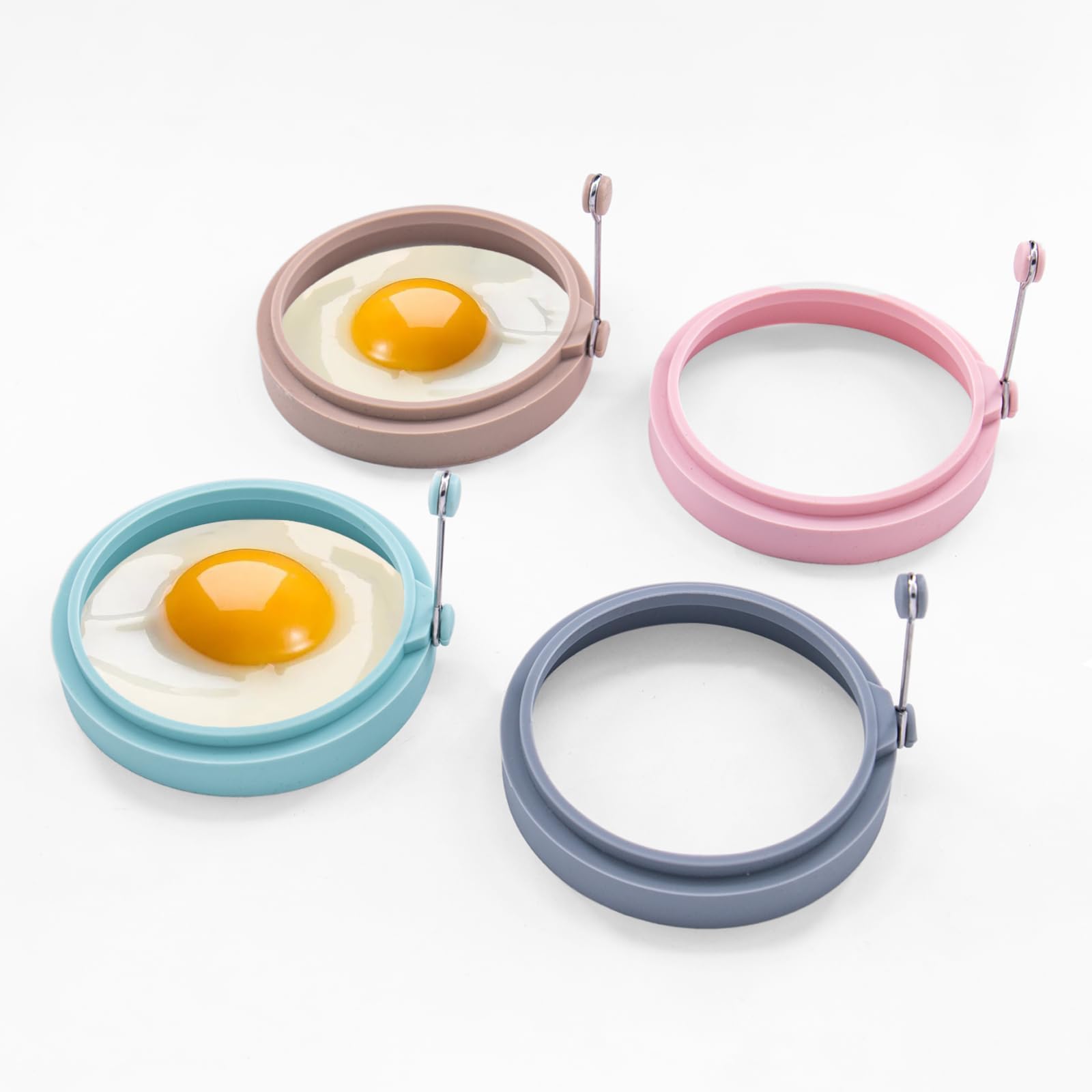Amazon.com: 4-Pack Nordic Silicone Egg Rings, Non-Stick Egg Mold - 4 ...