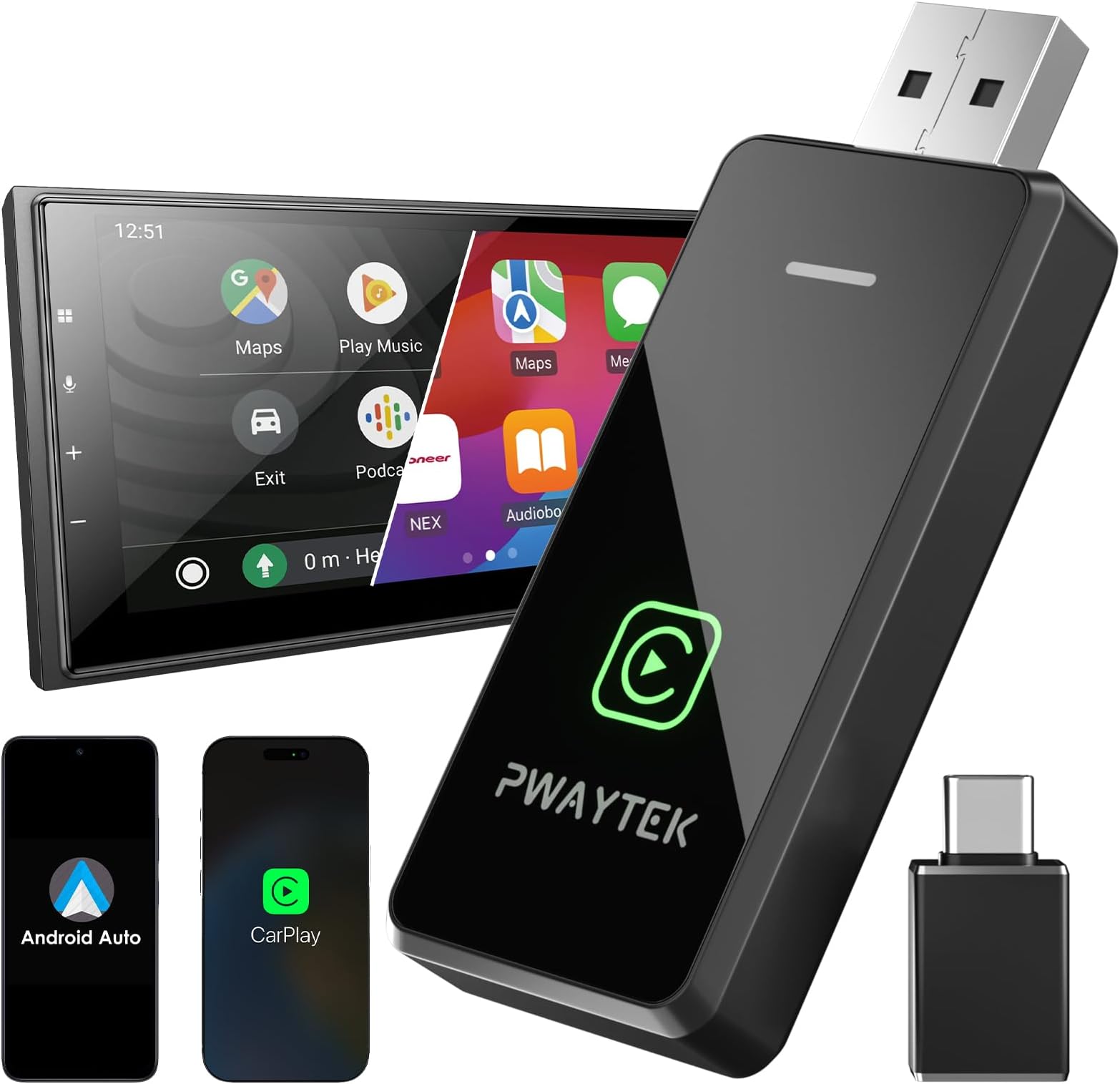 Amazon.com: Wireless Carplay Adapter & Android Auto Wireless Adapter ...