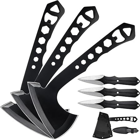 Amazon.com: Sahara Sailor Throwing Axes, 3 Pack 10inch Throwing Axes and Tomahawks Set, with ...