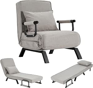 Amazon.com: Convertible Sofa Bed Sleeper Chair,Single Person Chaise ...