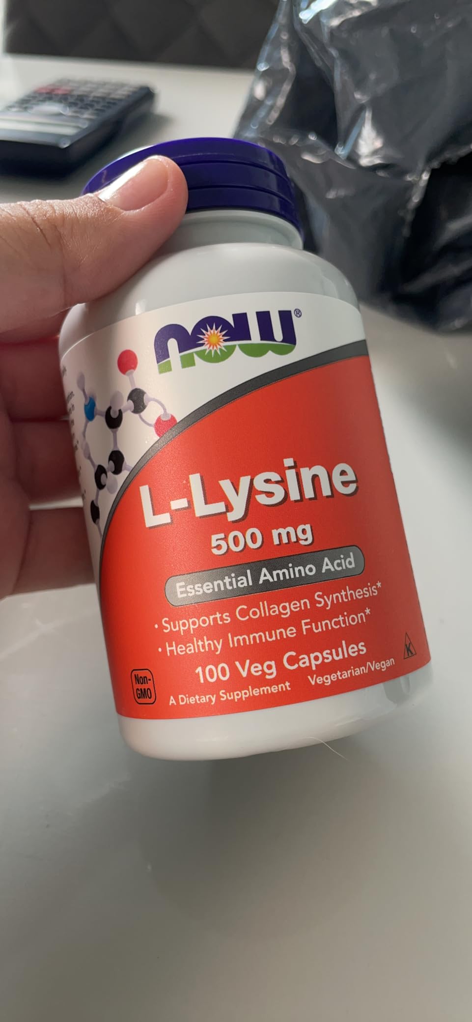 L Lisina 500mg 100 Tablets Lysine Importada EUA Aminoácido | Amazon.com.br