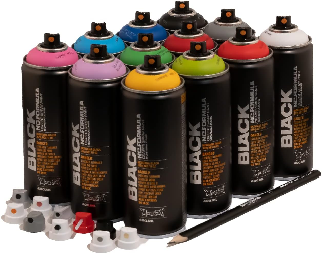 Betterrun LOOP Sprühdosen Set - Basic Farben - 8 x 400ml + 10x ...