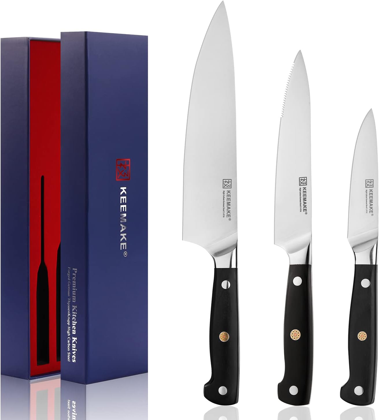 Amazon.com: Svensbjerg Modern Chef Kitchen Knife Set without Block ...