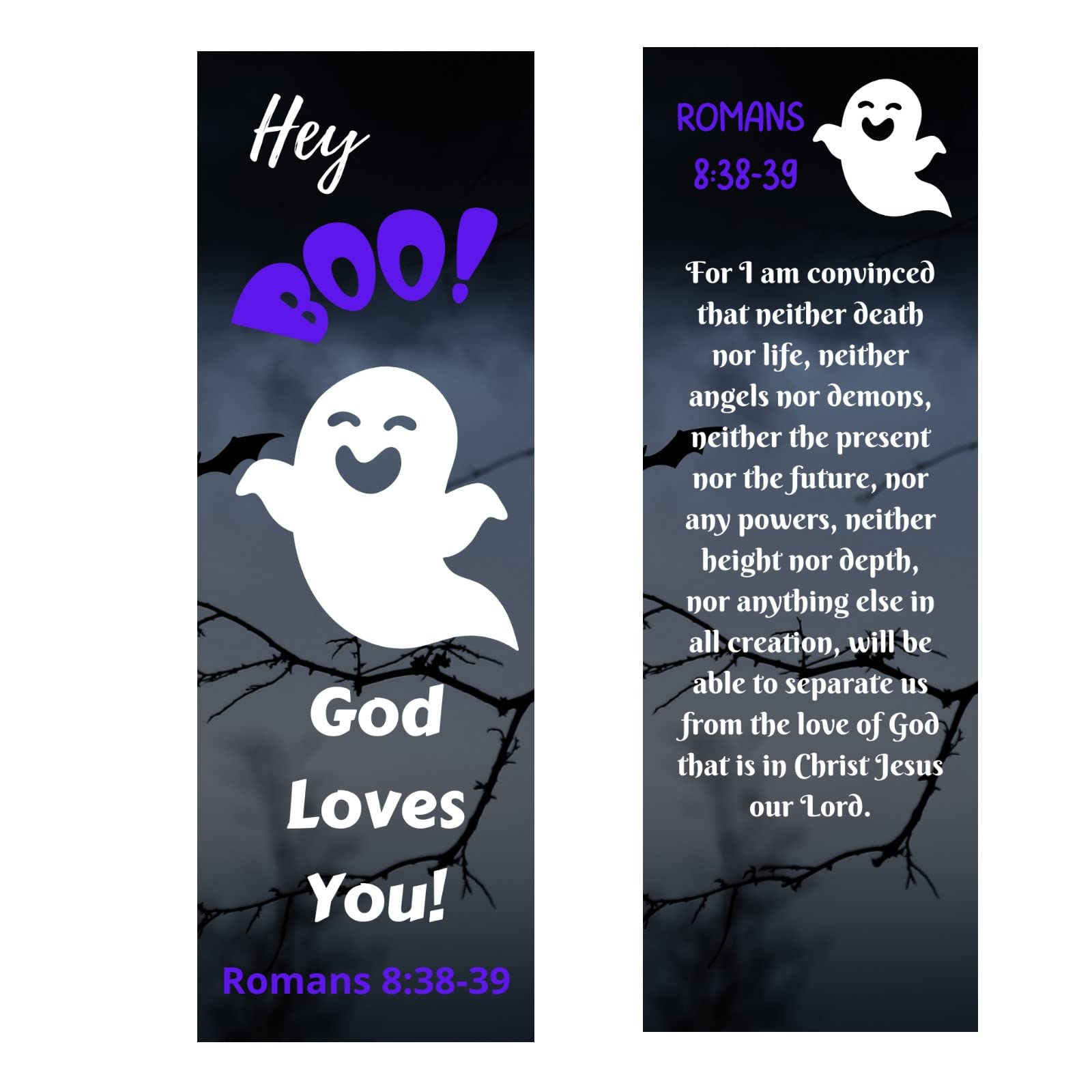 Amazon.com: 100 Count Bulk Pack Ghost Hey Boo God Loves You, Halloween ...