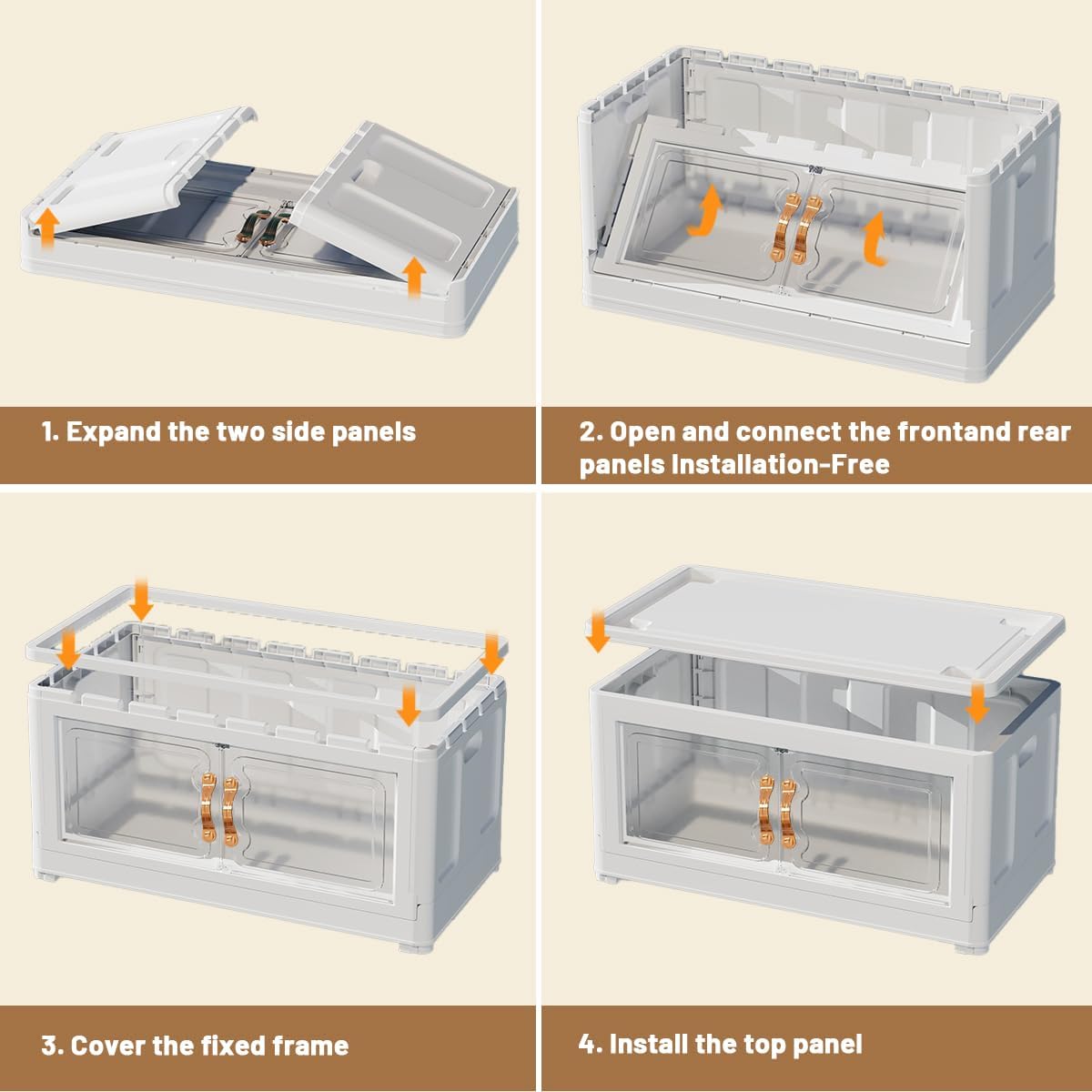 Contenedores de almacenamiento apilables con tapas, organizadores y ...