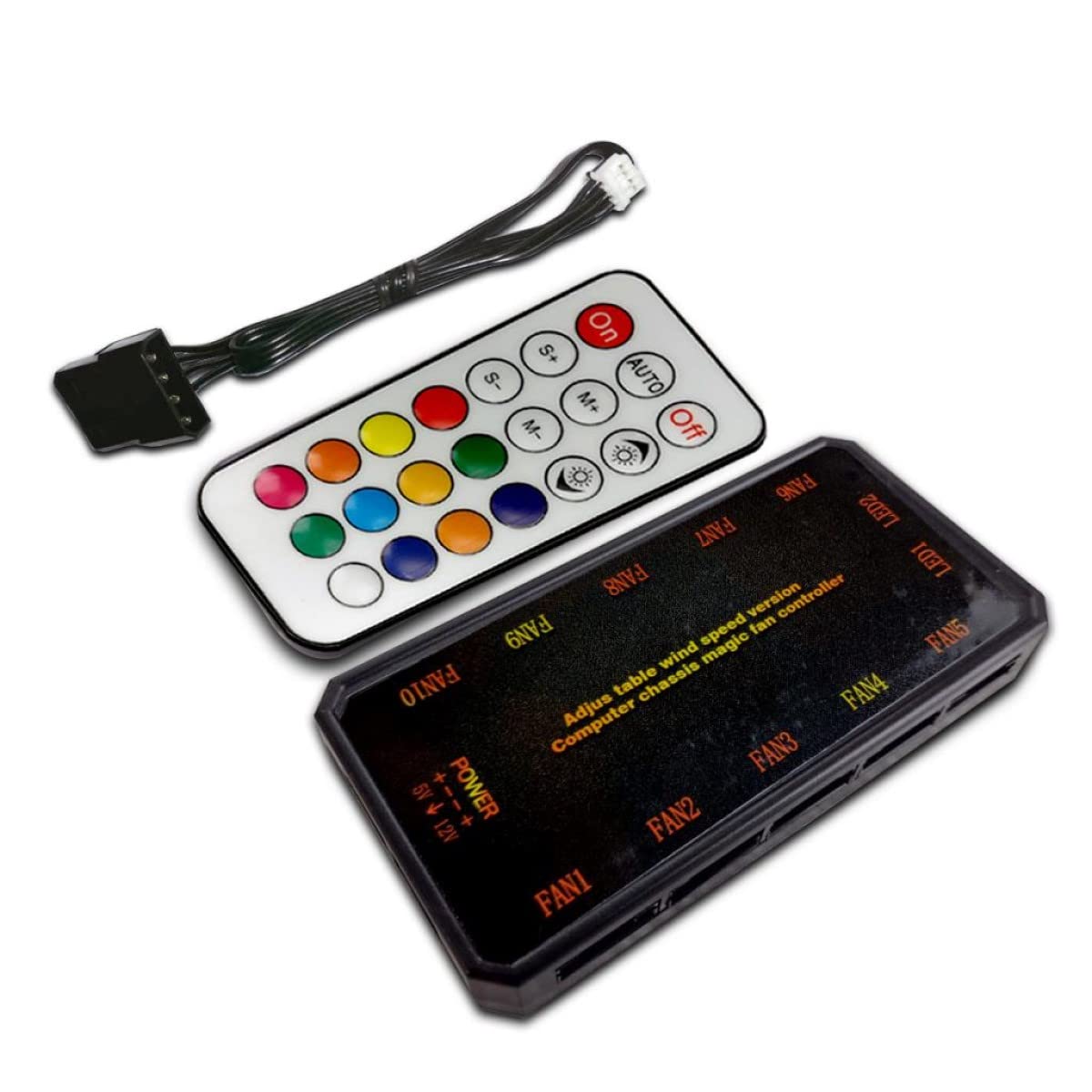 CONTROLADORA FAN COOLER RGB 6 PINOS Argb ATE 10 FANS COM CONTROLE ...