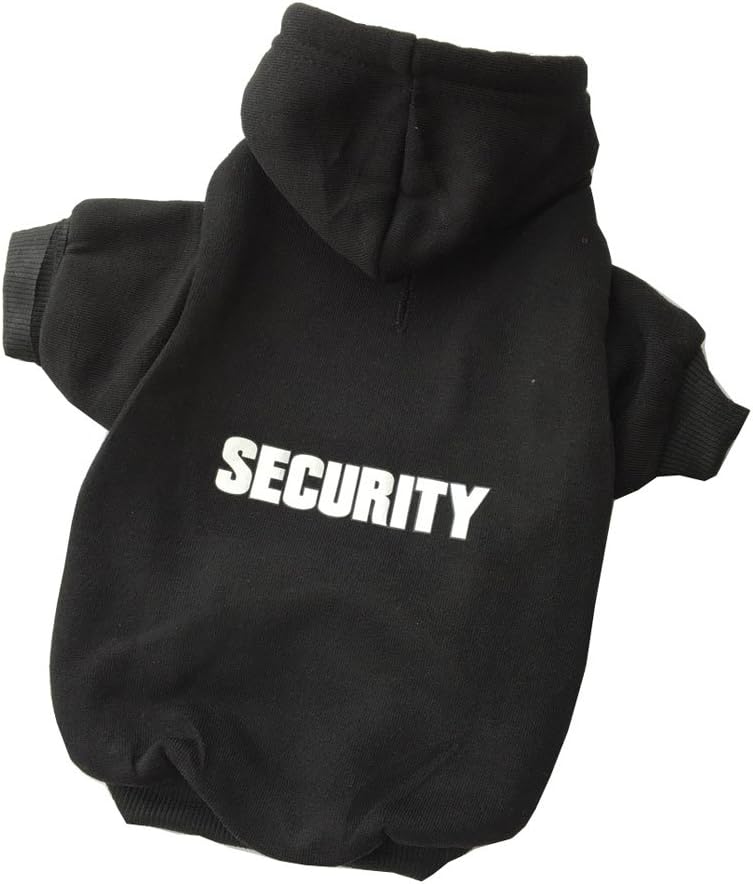 BINGPET Security Dog Hoodies Puppy Sweatershirts Cold Weather Dog Coats ...
