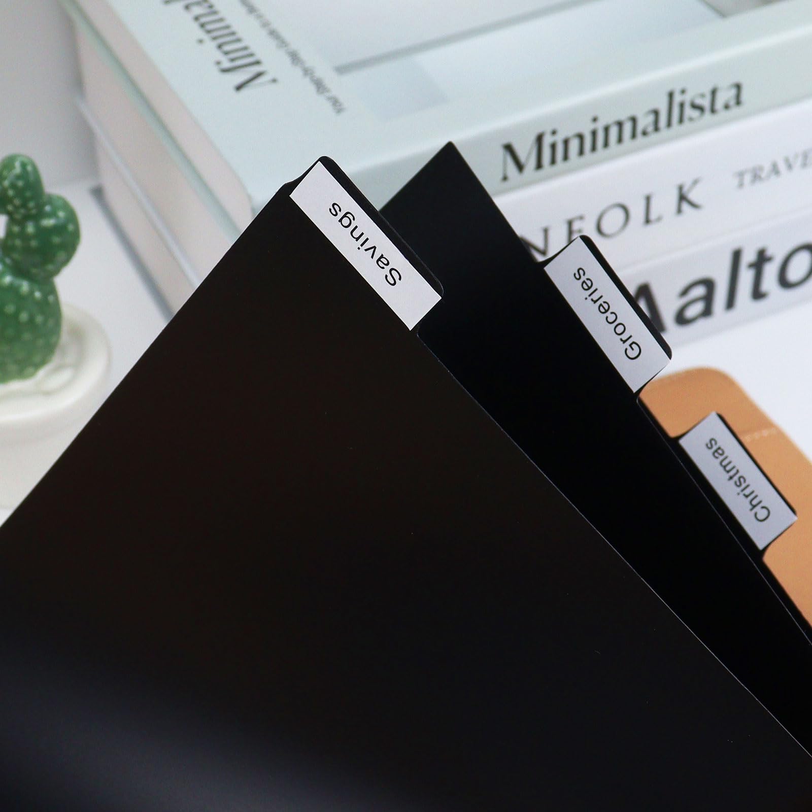 Snapklik.com : Koqye Plastic Dividers For 3 Ring Binders, 8-Tab Black 3 ...