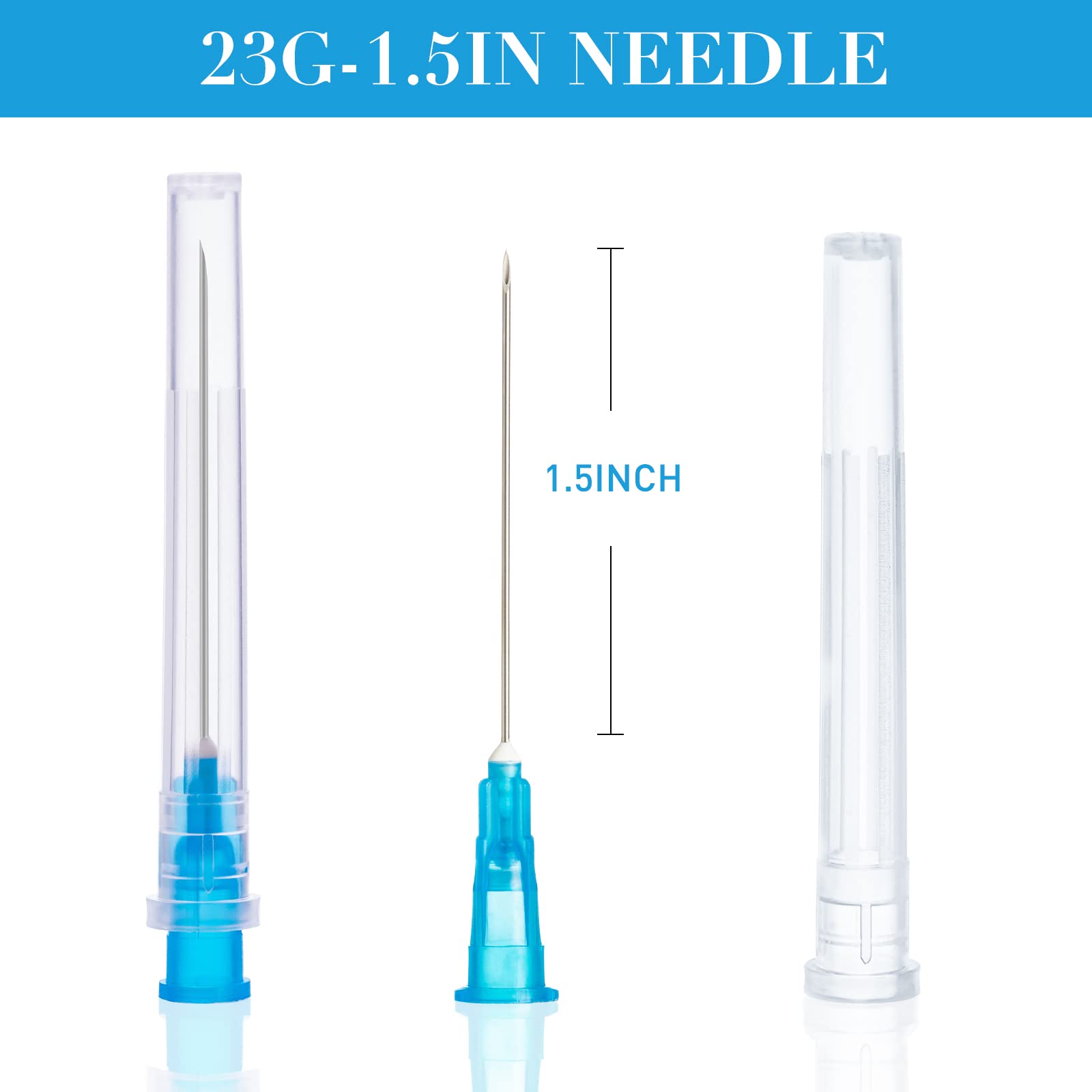 Snapklik.com : 100 Pack 23G 1.5 Inch Lab Accessories, Individually Packaged