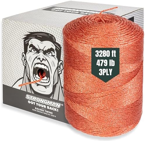 Amazon.com: Strongman Baling Twine Roll – 3-Ply, 3280 Ft, 479 LB ...