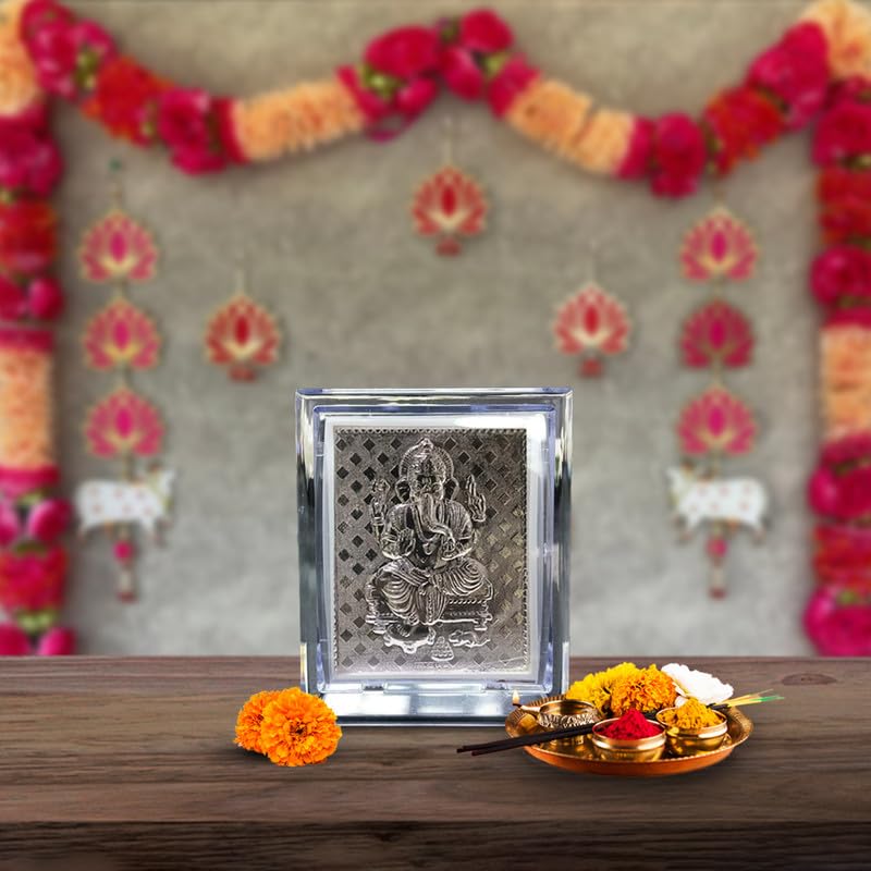 UAX® 999 Pure Silver Ganpati Idol | Home | GanpatiI Photo Figure ...