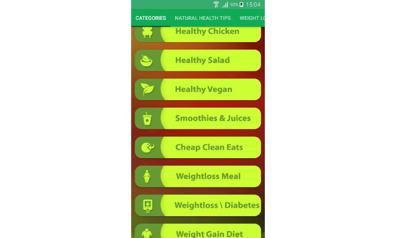 Aplicación Healthy Recipes en Amazon Appstore