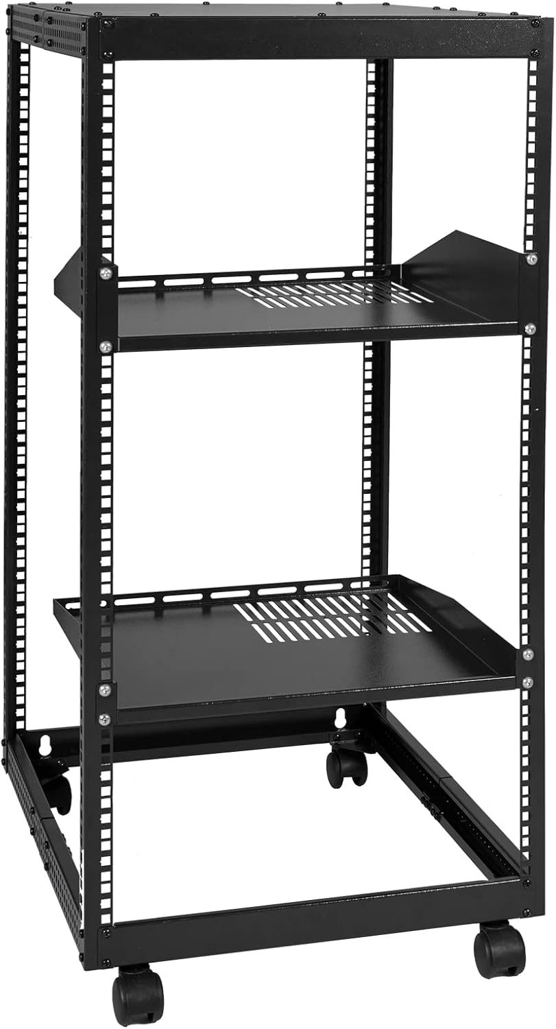 VEVOR 20U Open Frame Server Rack, 15''-40'' Adjustable Depth, Free ...