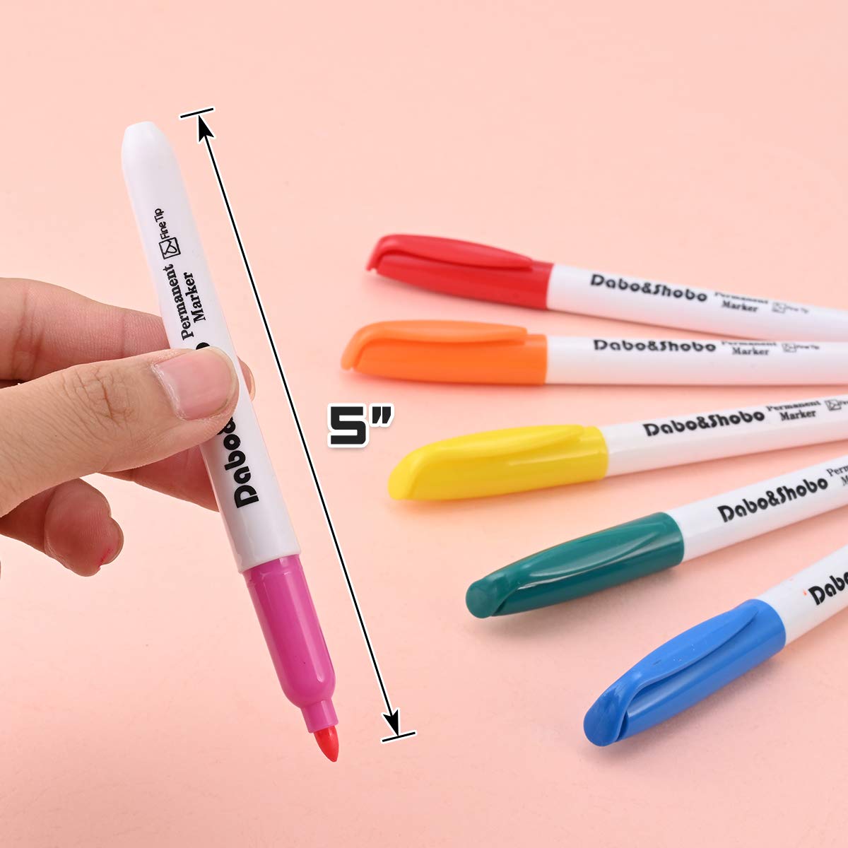 Snapklik.com : Dabo & Shobo 48 Colors Permanent Markers, Fast Drying ...