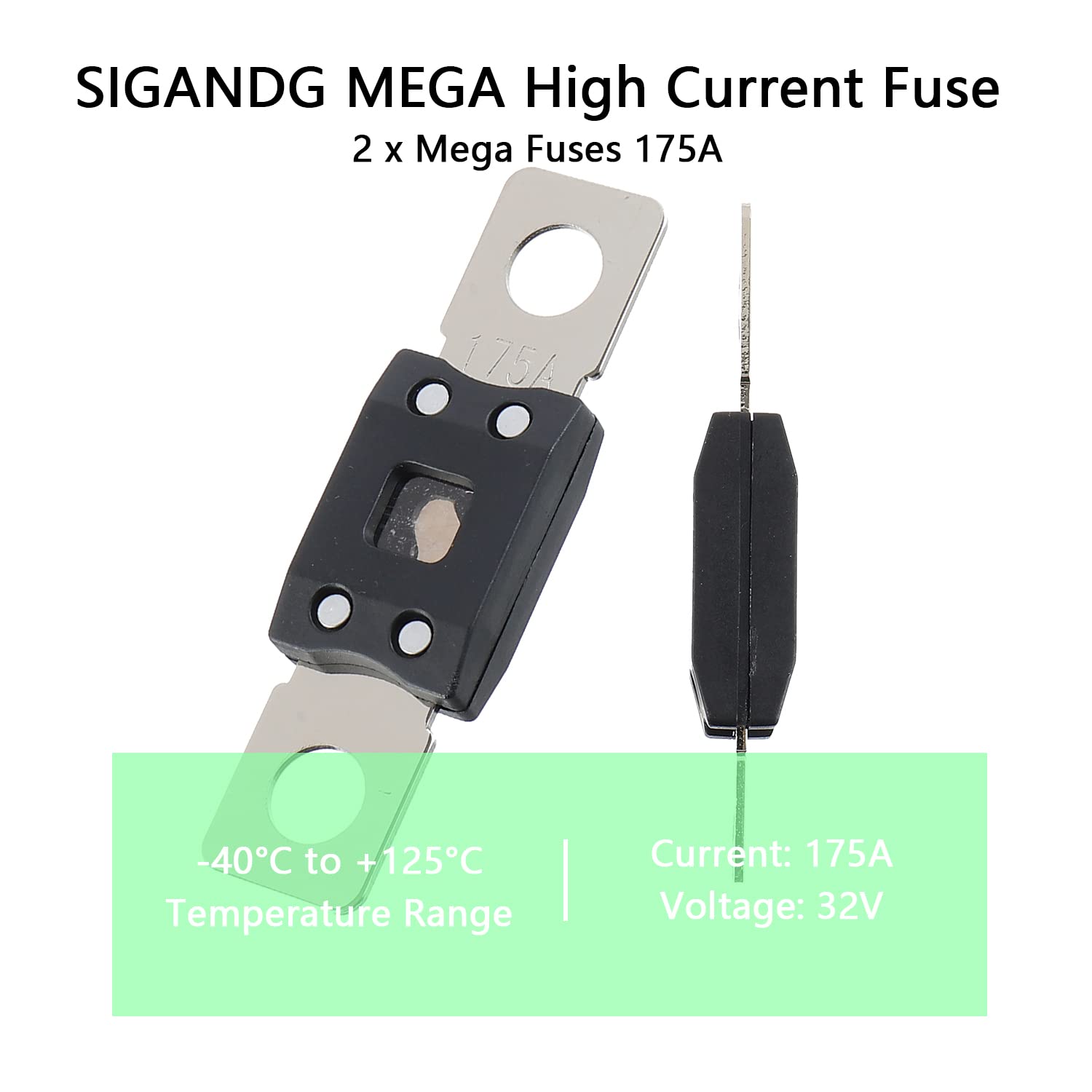 Snapklik.com : SIGANDG 175A MEGA High Current Fuse - 175 Amp Bolt-on ...