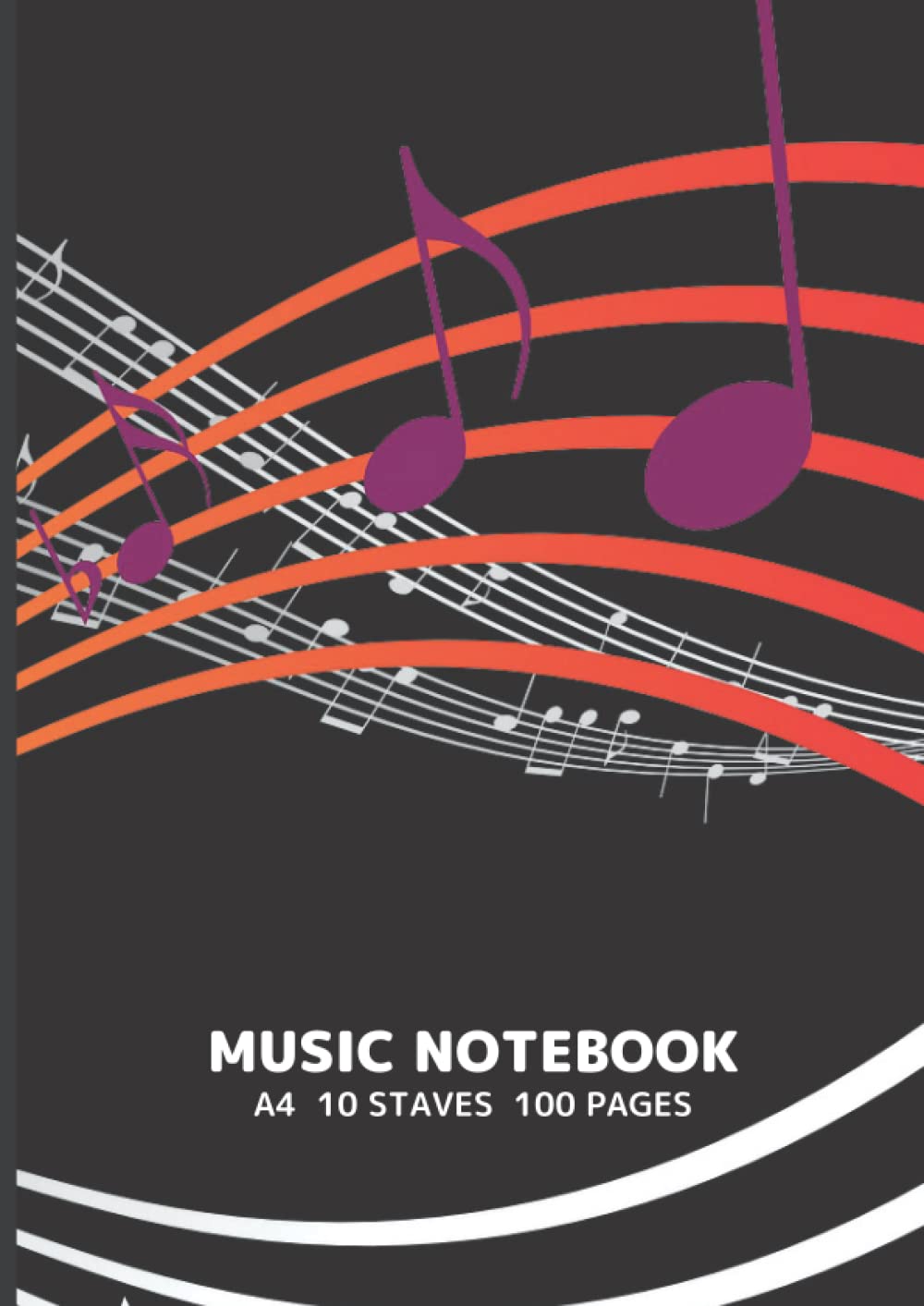 Amazon | MUSIC NOTEBOOK 音楽ノート 5線譜: A4サイズ 5線譜 10段 100ページ A4-MusicBook-10 ...