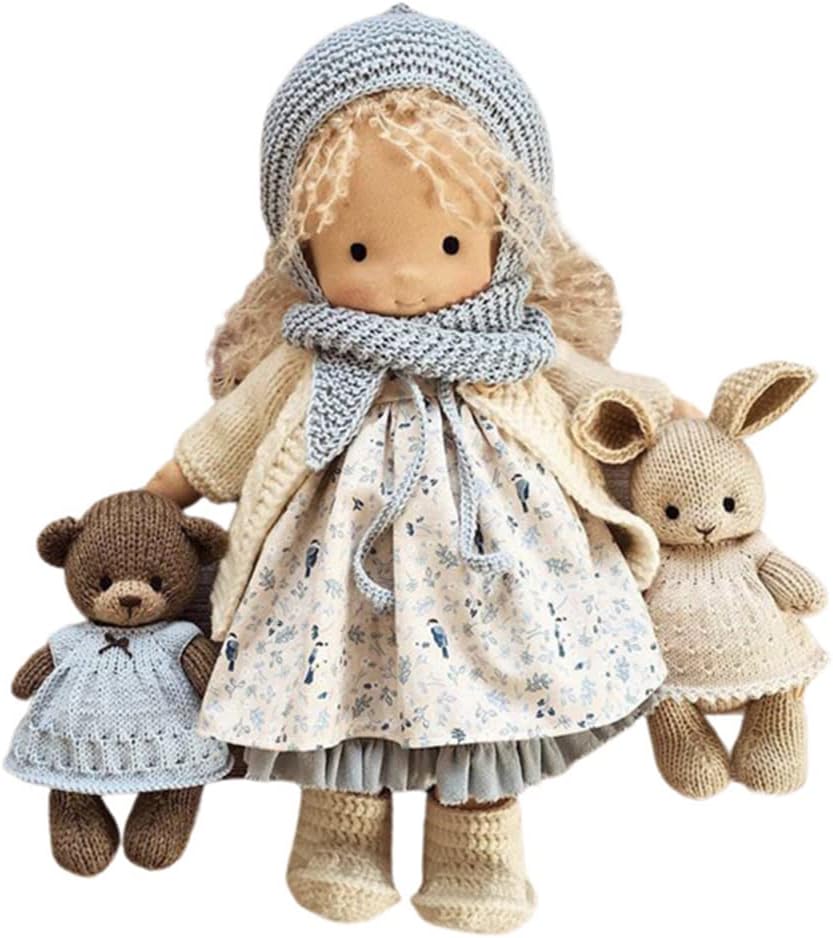 Roexboz BJD Muñeca de peluche con ropa, linda muñeca de peluche ...