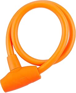 Amazon | 自転車 鍵 ULAC ソフトタッチシリコンボディ ケーブルロック JAZZ S2T 60cm オレンジ 71706 | サギサカ(SAGISAKA) | ケーブルロック