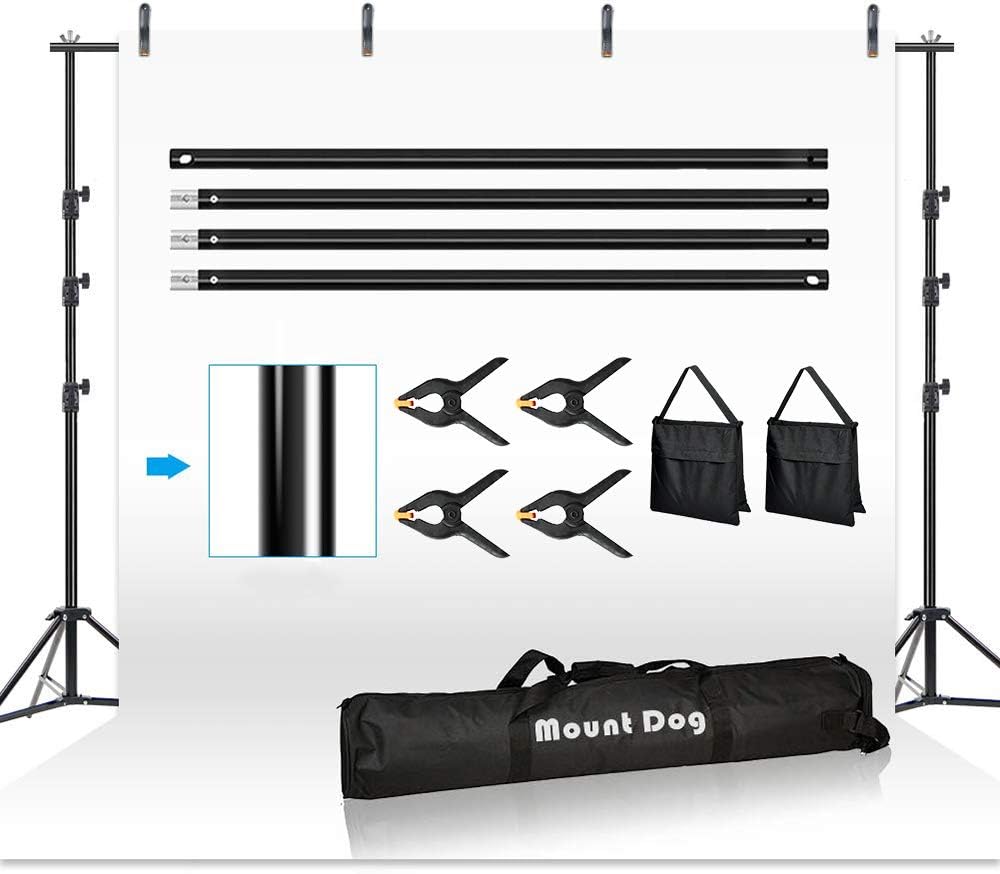 2.6M x 3M/8.5ft x 10ft Photo Backdrop Stand Kit Photography Studio ...