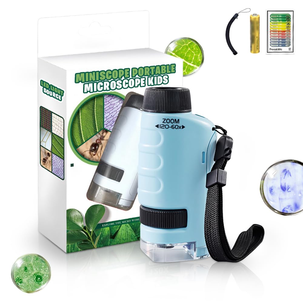 Mini Microscope for Kids, 2025 Upgrade Your Little Scientist Microscope ...