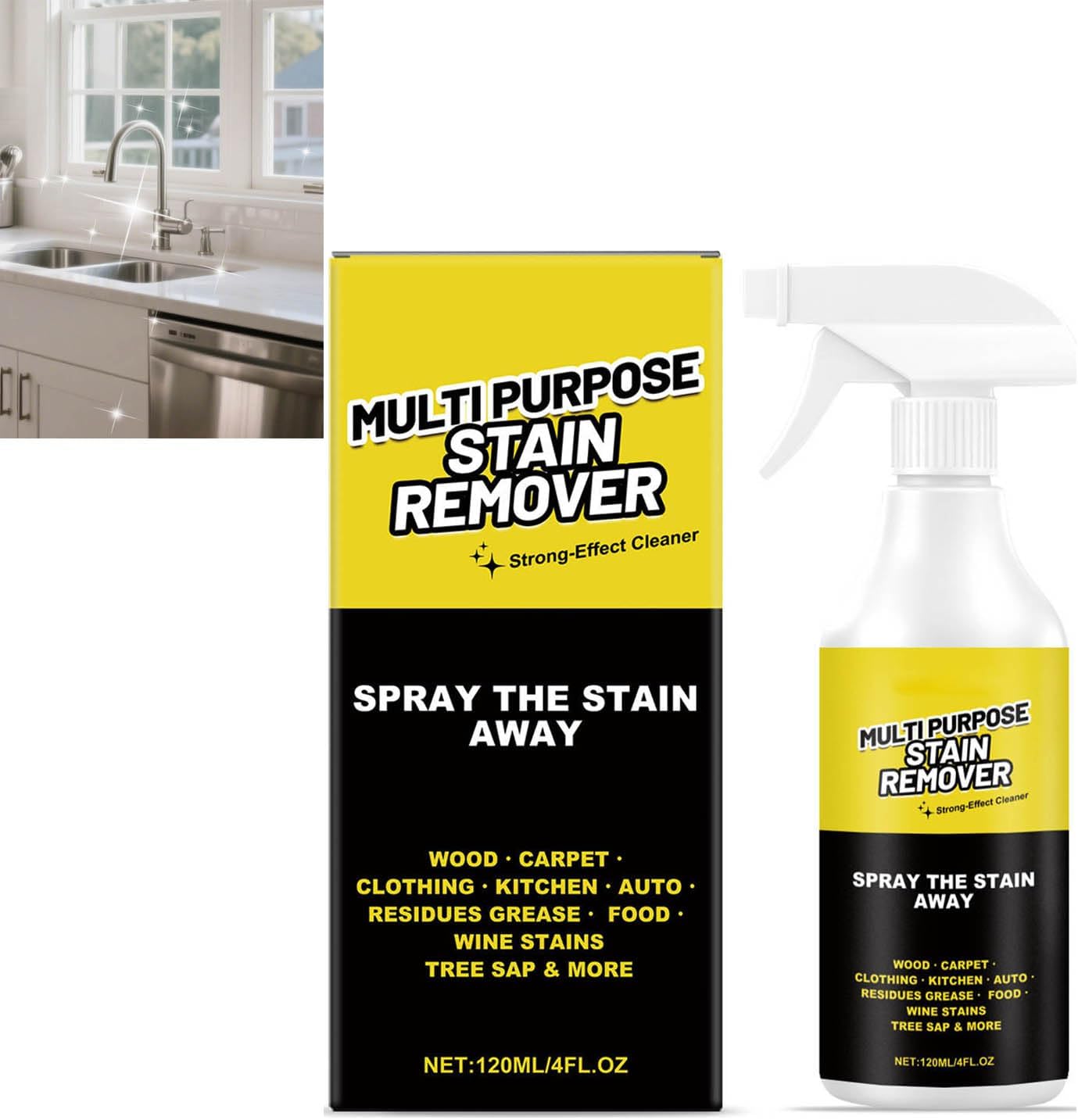 Amazon.com: Multi Purpose Stain Remover, A powerful cleaner for ...
