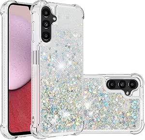 Amazon.com: QIVSTAR Compatible with Galaxy A14 5G Case, Glitter Case Bling Sparkle Liquid for ...
