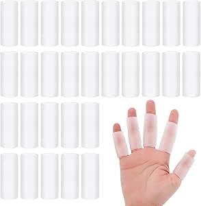 Amazon.com: 30Pcs Gel Finger Sleeve Protectors, Silicone Finger Tubes ...