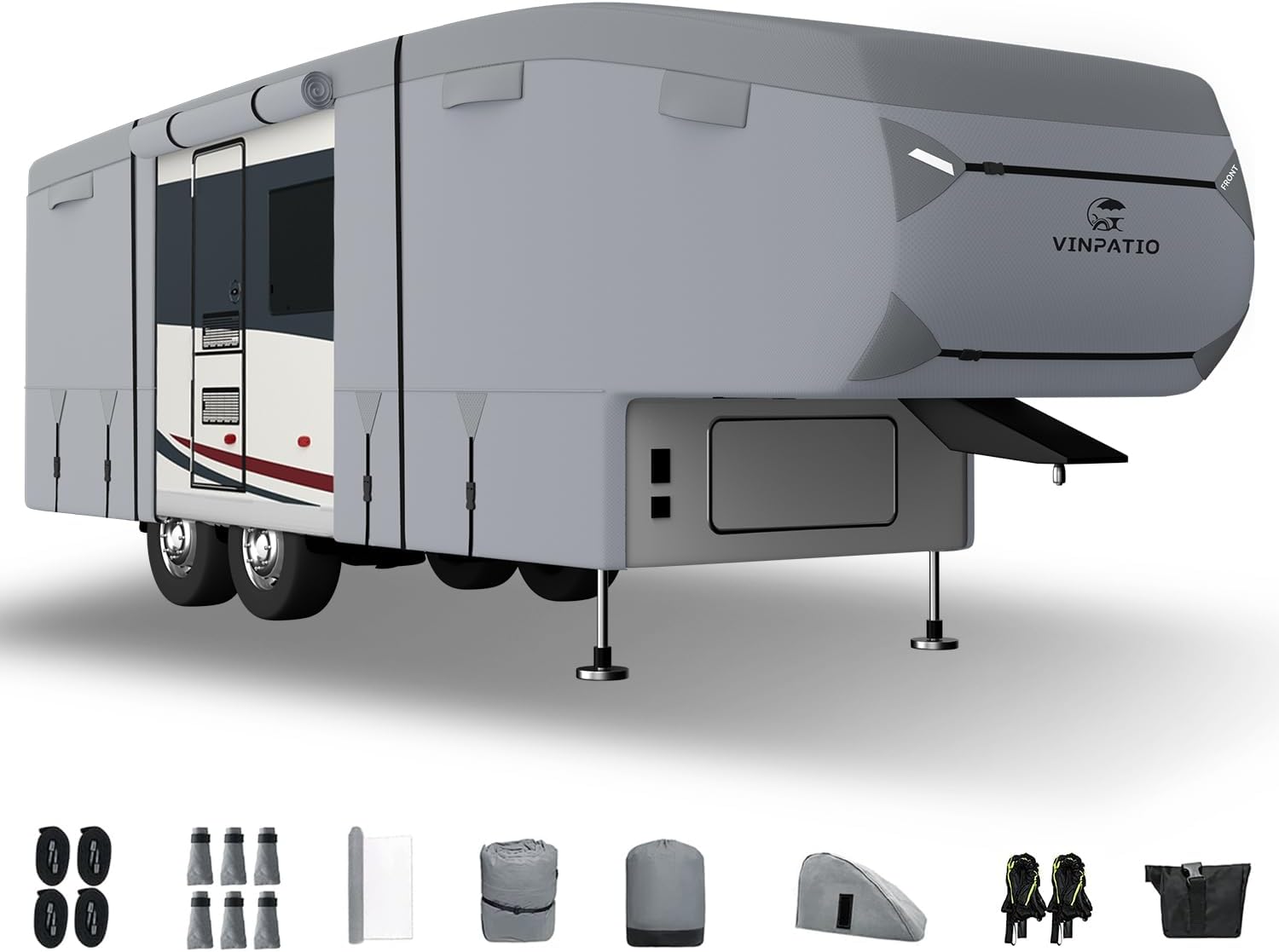 Amazon.com: DikaSun 5th Wheel RV Covers 40-44ft Travel Trailer with 7 ...