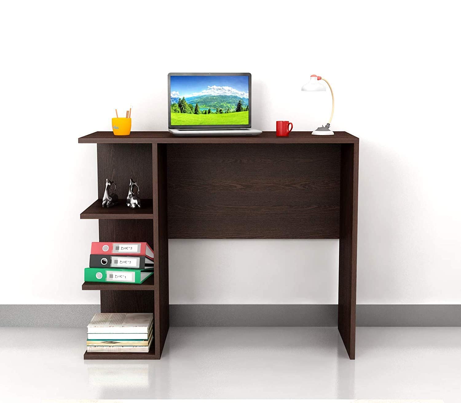 Redwud Oxtan Wood Study Table (Free Standing, Finish Color - Wenge, DIY ...