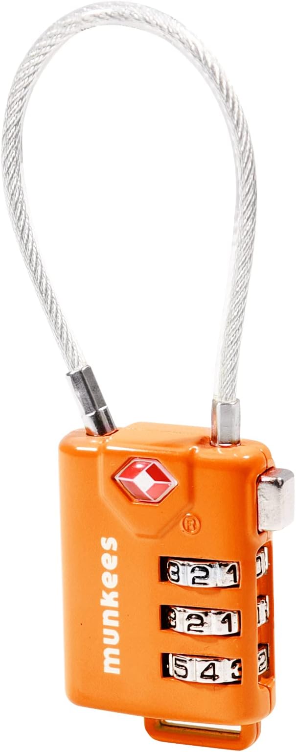 Amazon.co.jp: TSA PR-TSALOCK-PK Dial Type Wire Lock, Padlock, TSA Lock ...