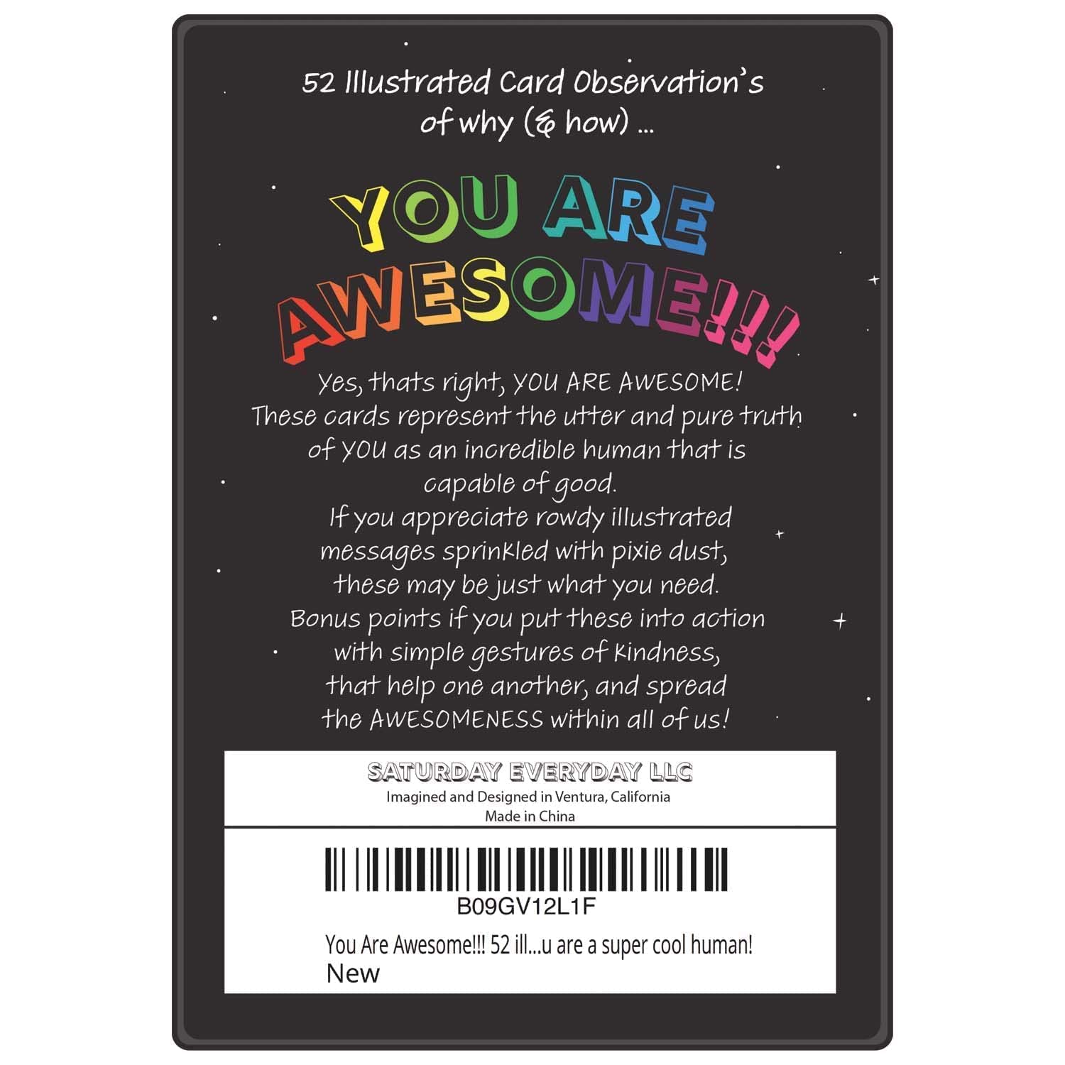 Buy You Are Awesome!!! Positive Affirmation Cards 52 Fun confidence ...