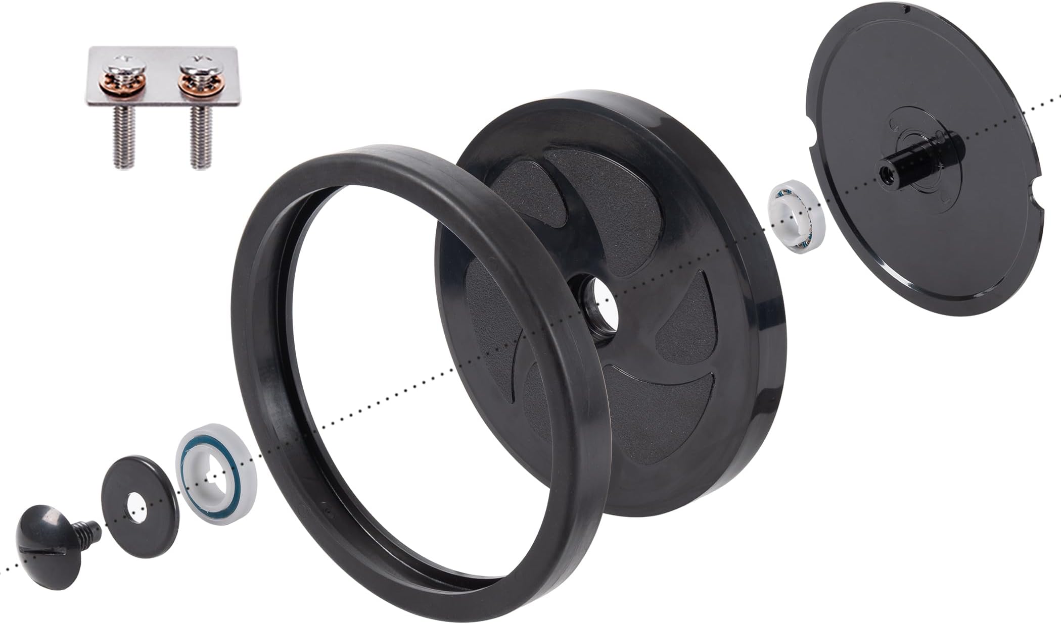 Amazon.com: ATIE Pool Cleaner Black Small Idler Wheel Kit C17 Assembly ...