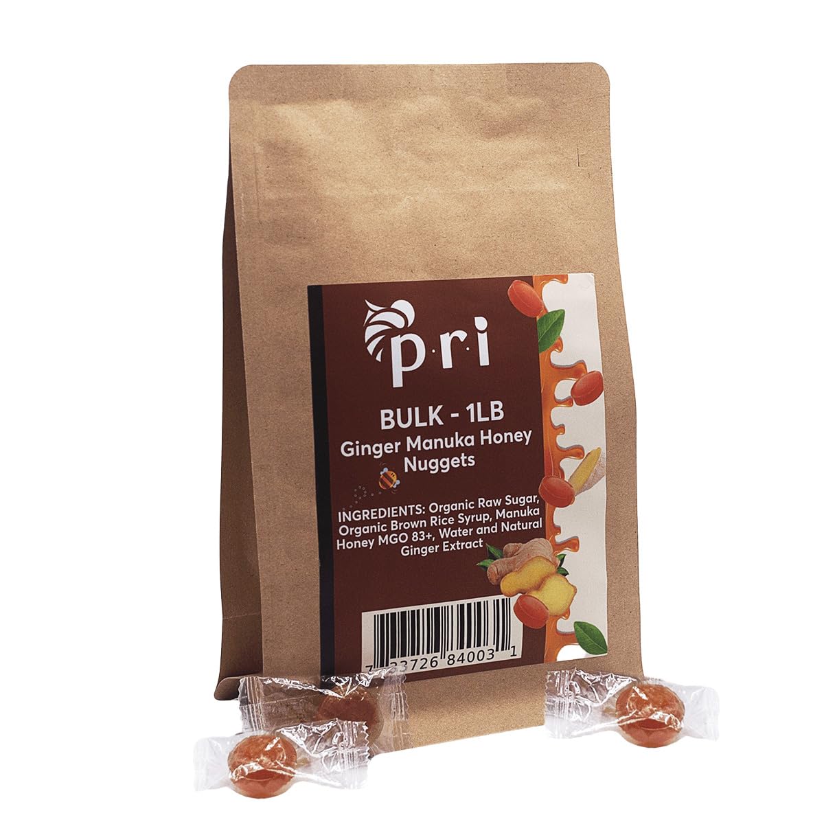 Amazon.com : P.R.I Manuka Honey & Ginger Nuggets, Sweet and All Natural ...