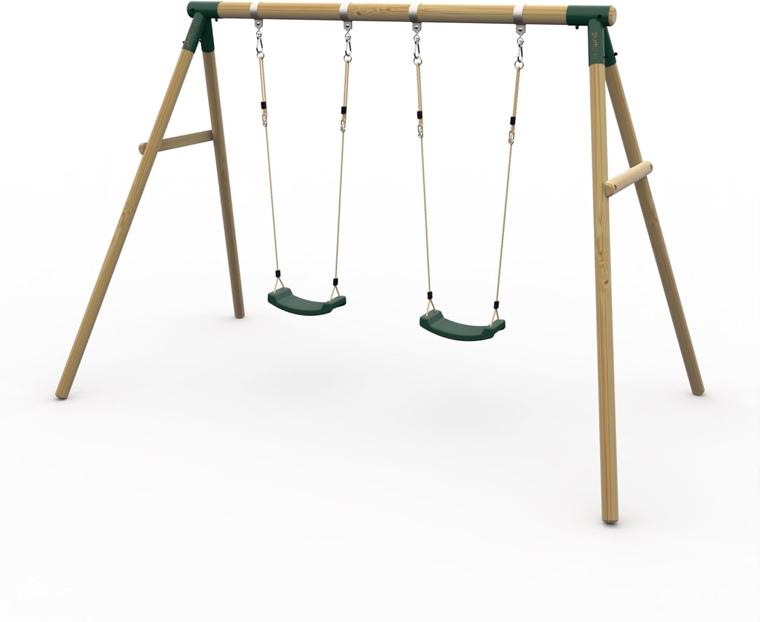 Plum Play Kids Outdoor Wooden Round Pole Swings with Ground Anchors ...