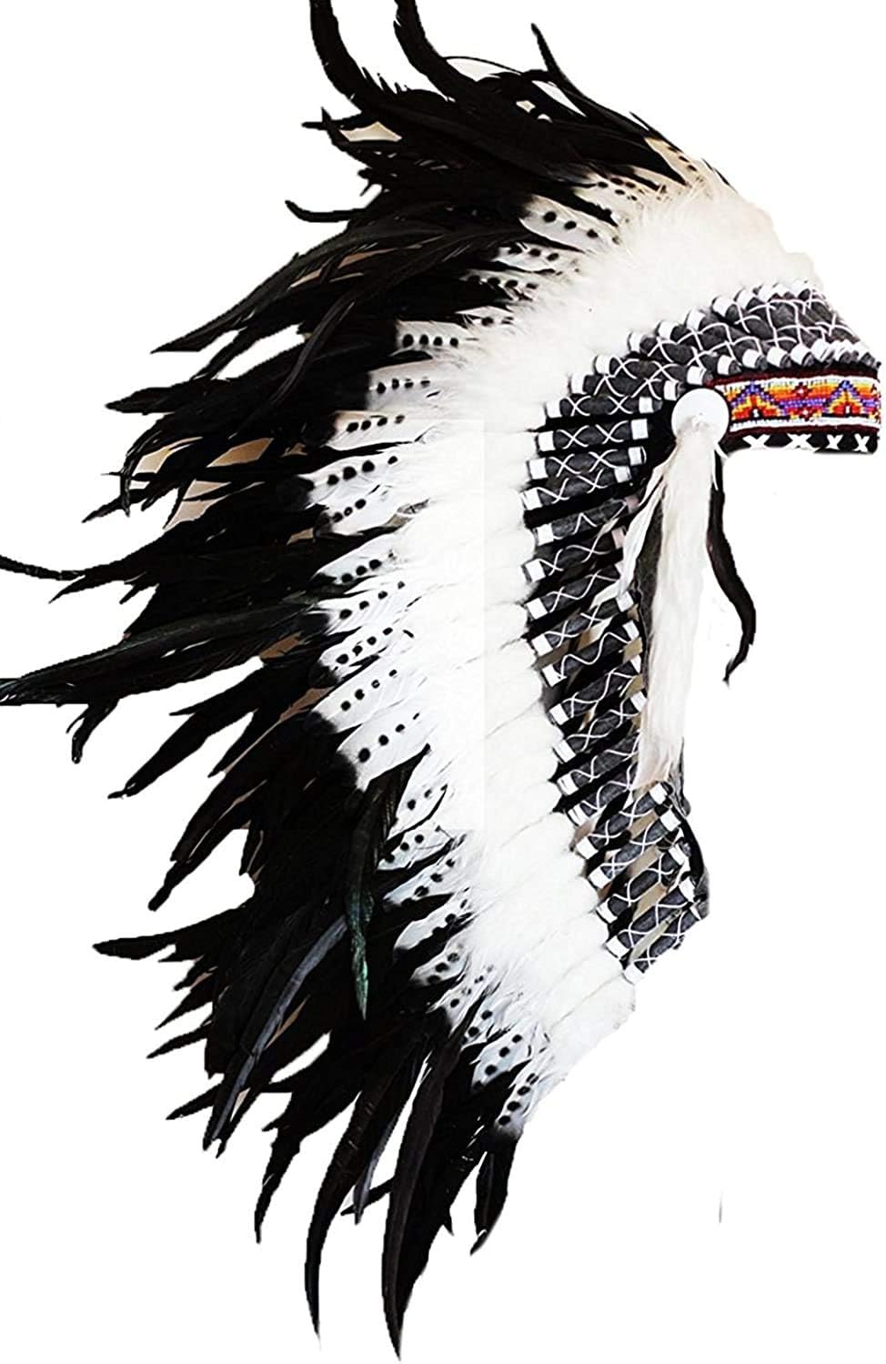Medium Double Feather Headdress Native American Style at Amazon Women’s ...
