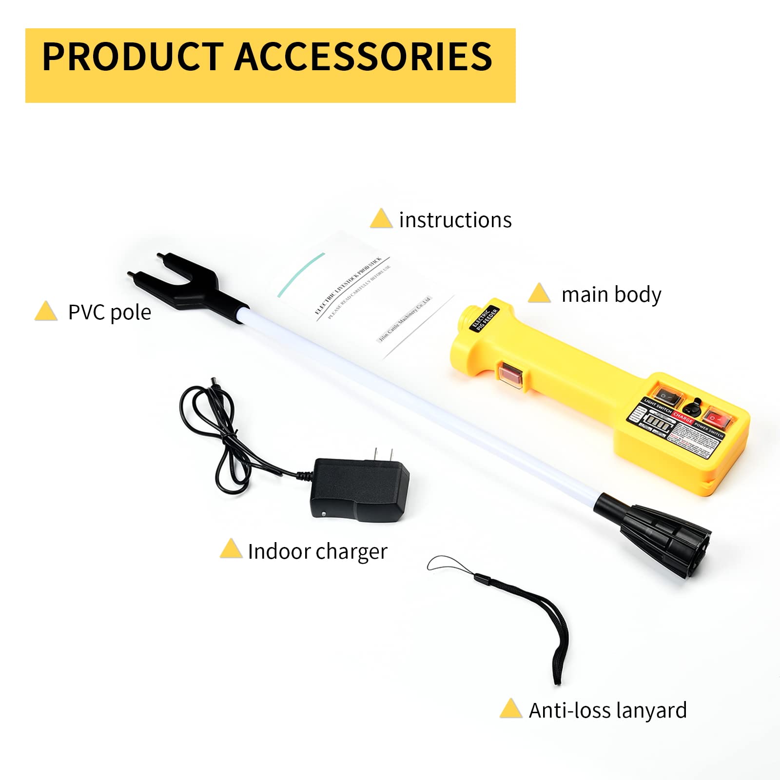 LeadSeals Portable Electric Livestock Prod Rechargeable Cattle Prod ...