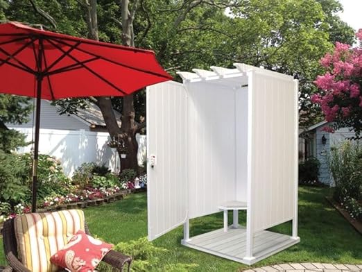 Todd Pod Single Outdoor Shower Enclosure Kit, 46"L x 48"W x 88"H ...